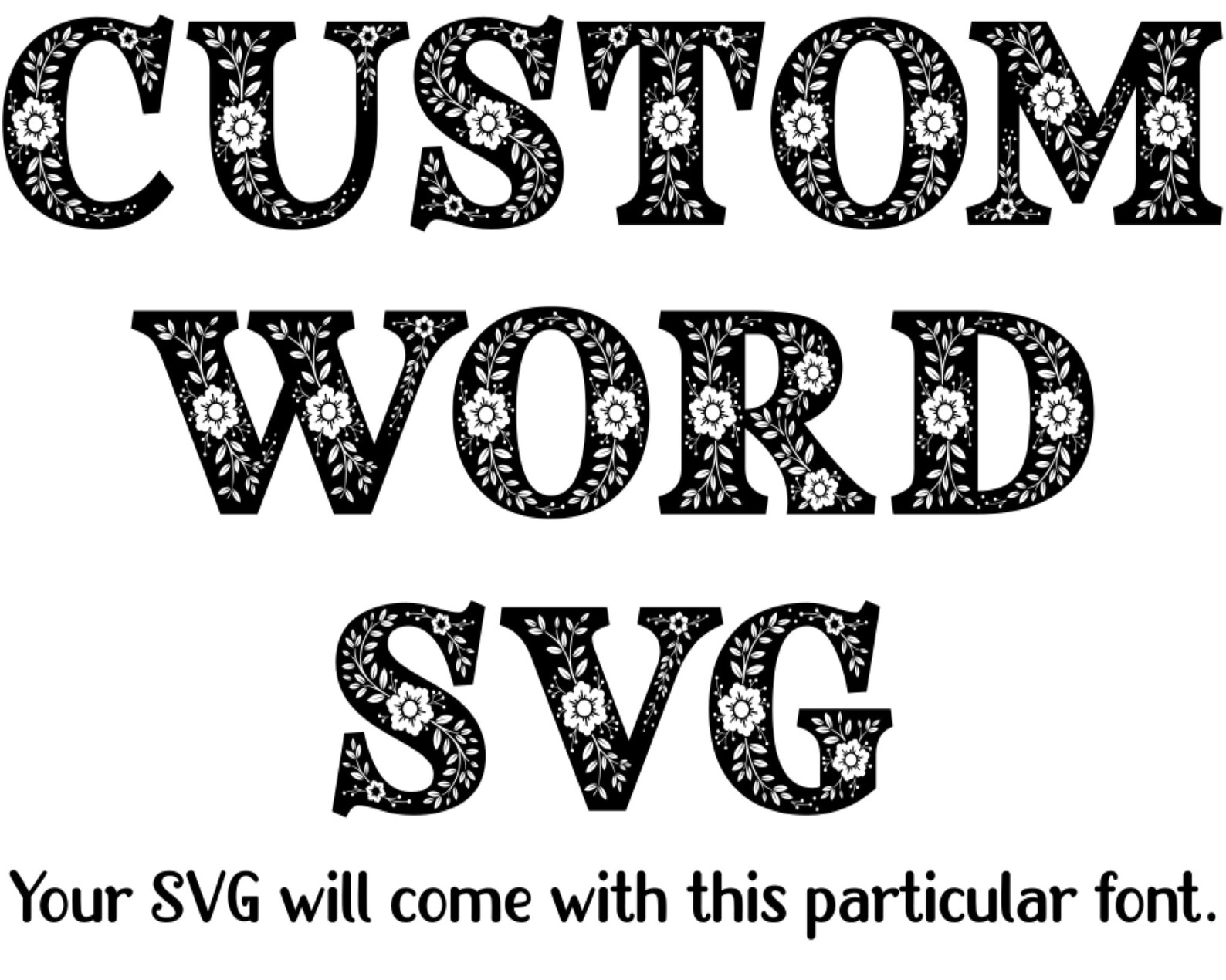 Custom Word SVG Custom Name SVG Custom SVG - Etsy