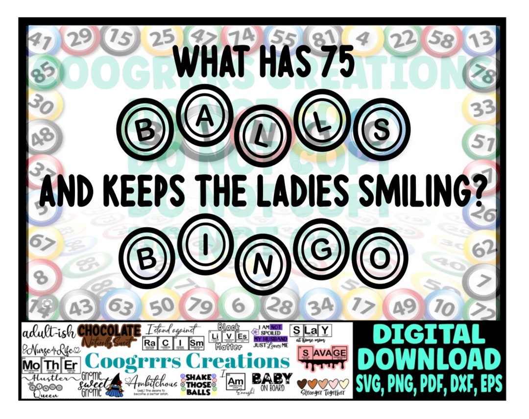 BINGO SVG, Cutting Machine Ready, Digital Download - Etsy