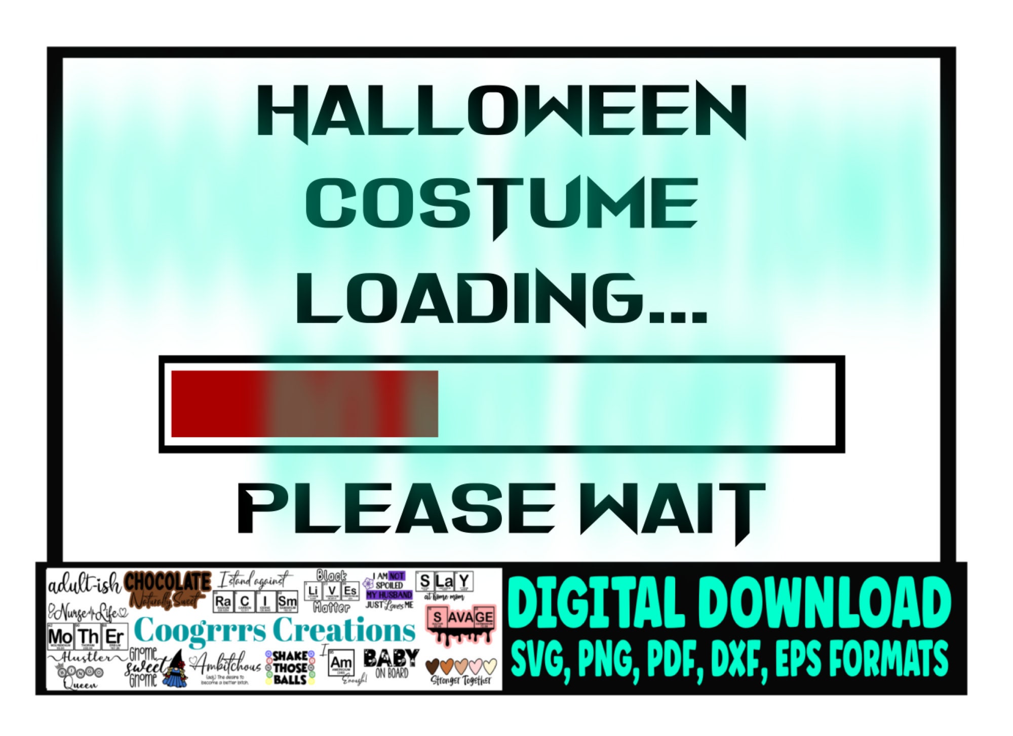 Halloween Costume Loading SVG Halloween SVG Costume | Etsy