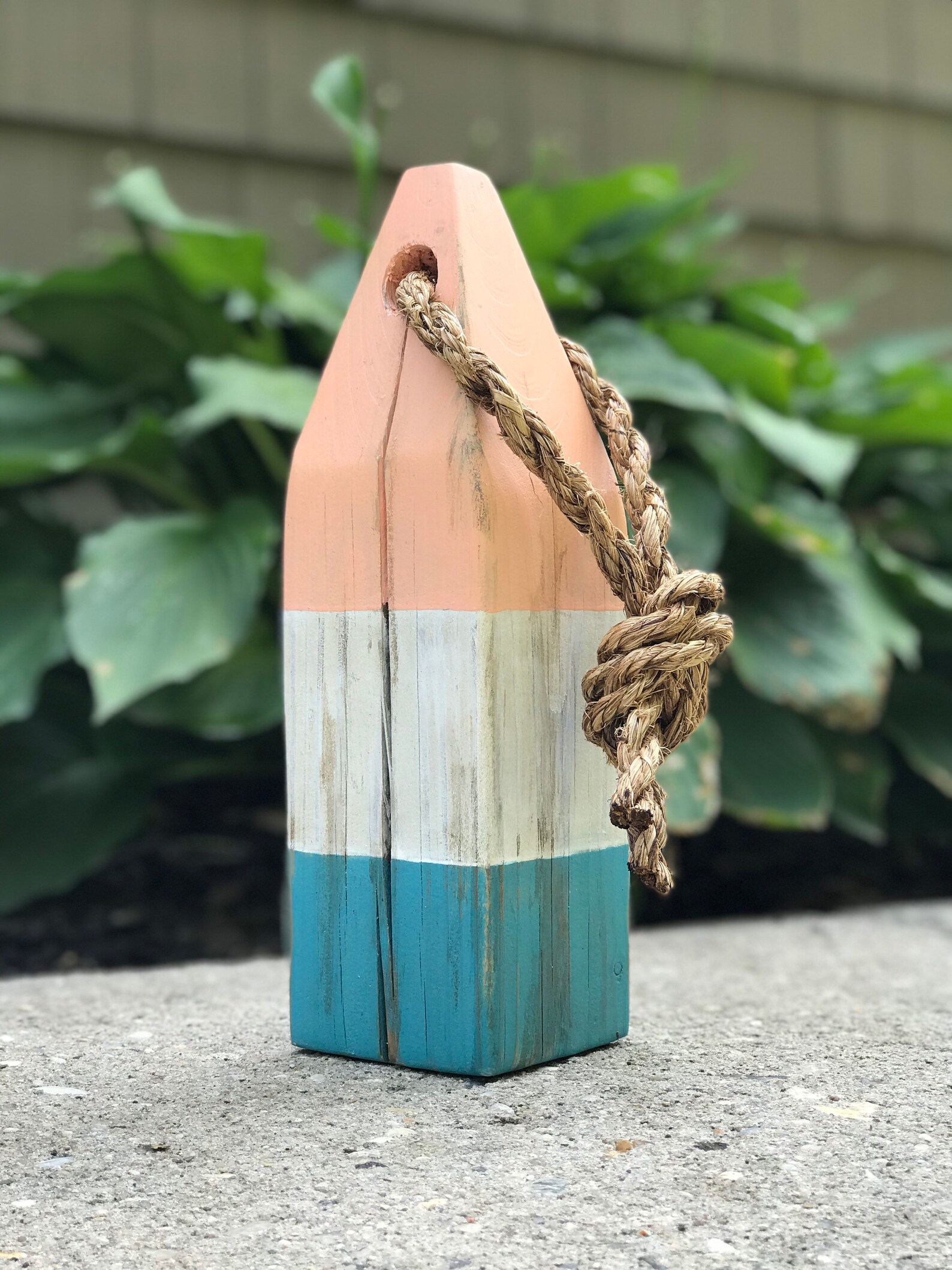 Lobster Pot Marker Coral White & Teal Lobster Buoy - Etsy