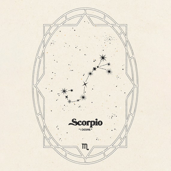 Scorpio Print Constellation Illustration Star Sign Print | Etsy