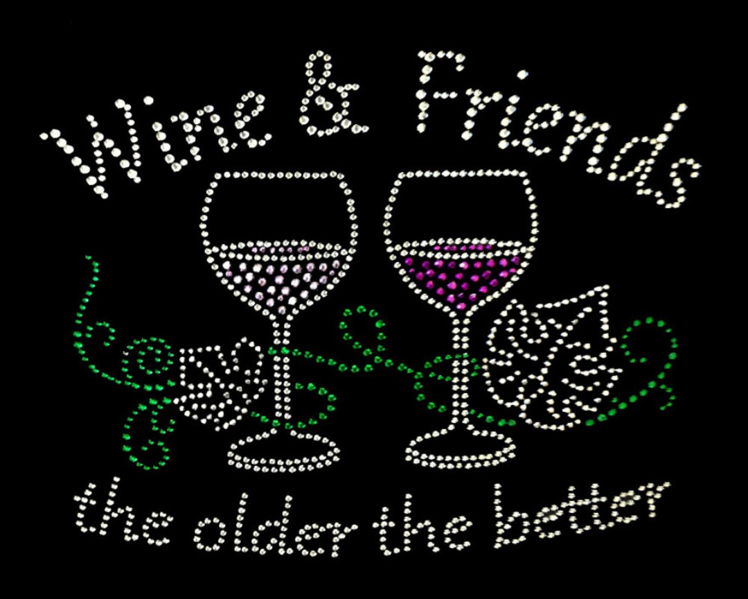 Cheers, Wine, Grapes, Cocktails, Bling, Diva, Sparkly Rhinestone and ...