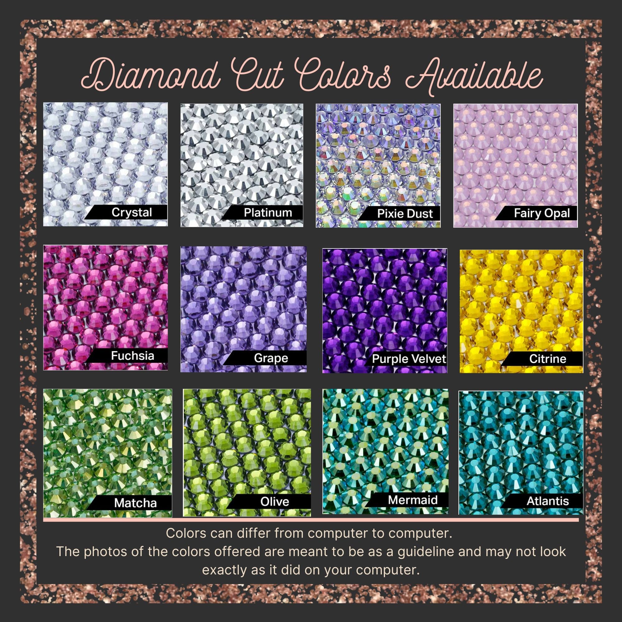 Choose Your Colors Custom Beautiful High Quality Stones Sparkly "bling ...