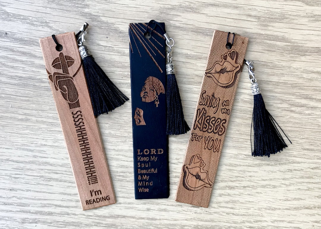 Engraved Wood Book Marks With Optional Personalisation - Etsy