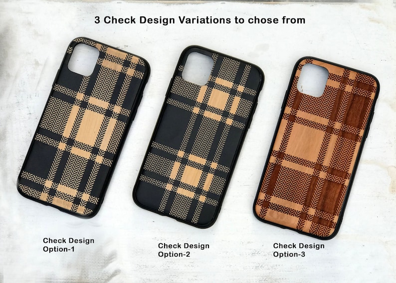 Herringbone Check Real Wood Phone Case for iPhone and Samsung - Etsy