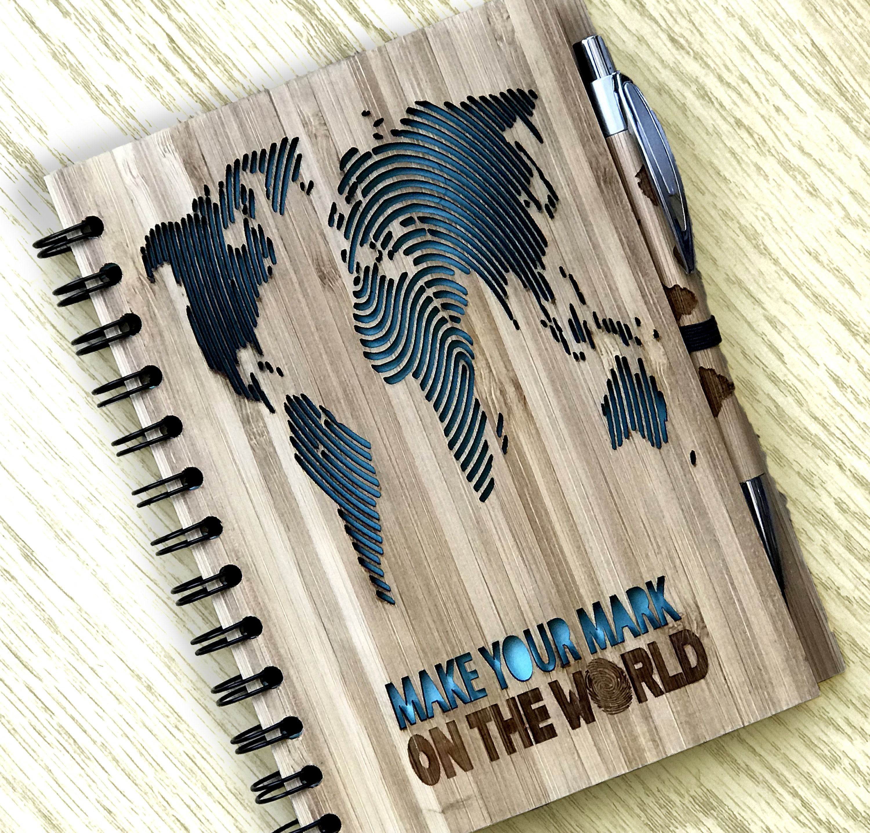 Make Your Mark Design Eco Friendly Bamboo Notebook / Journal With ...