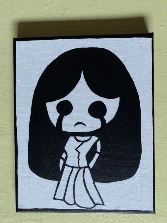 Crying Girl Painting - Etsy
