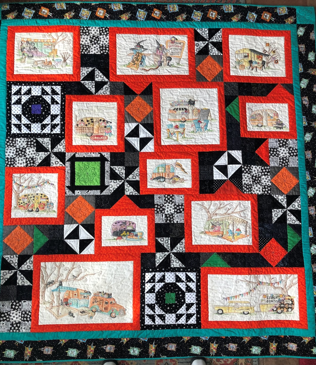 Halloween Crabapple Hill Quilt - Etsy