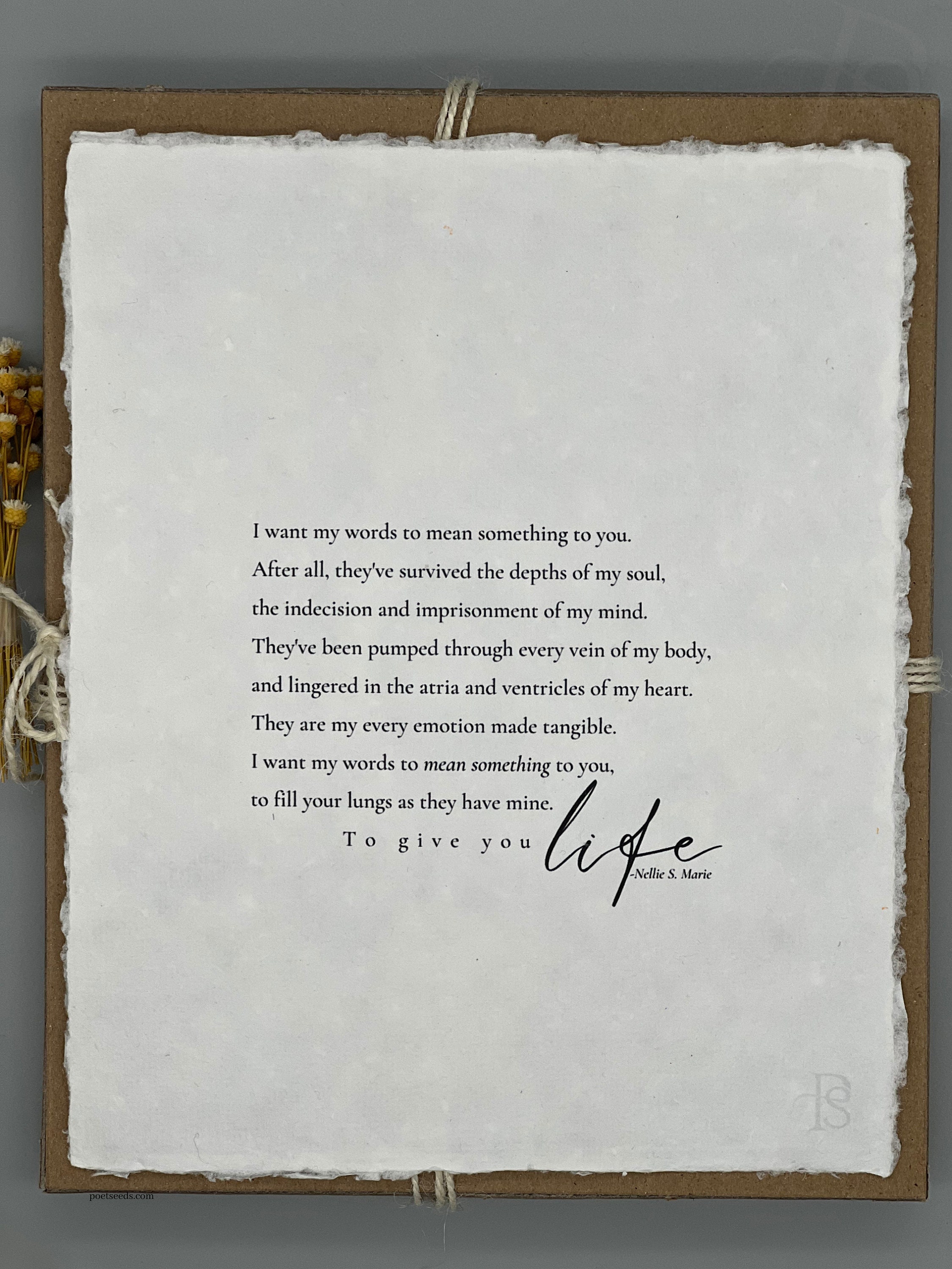 Poetry Gift for Aspiring Writers Unique Room Decor for Author, Poet ...