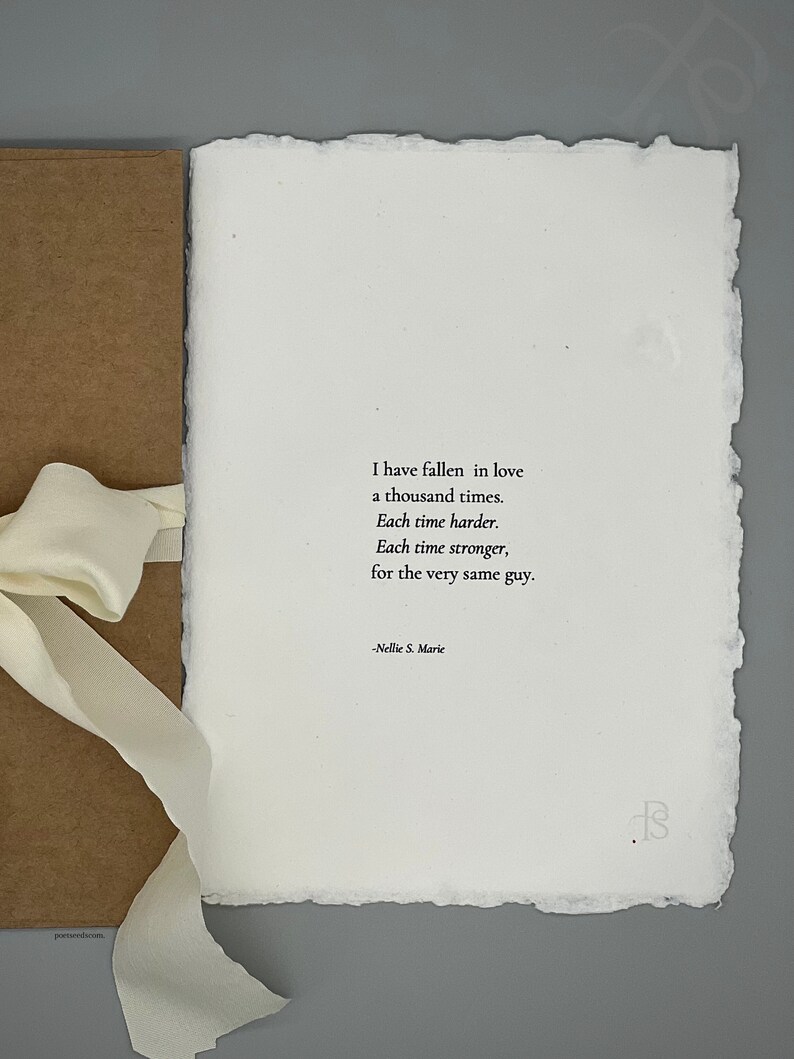 First or Second Anniversary Romantic Card for Husband Love Poem for Him ...