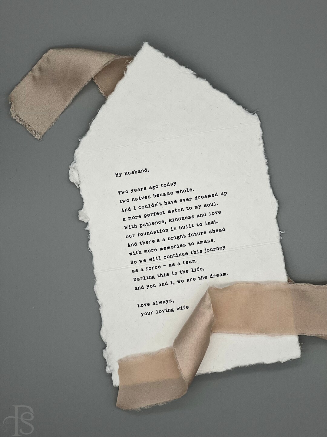 Love Letter Cotton Anniversary Gift Husband | Romantic Gift for Him ...