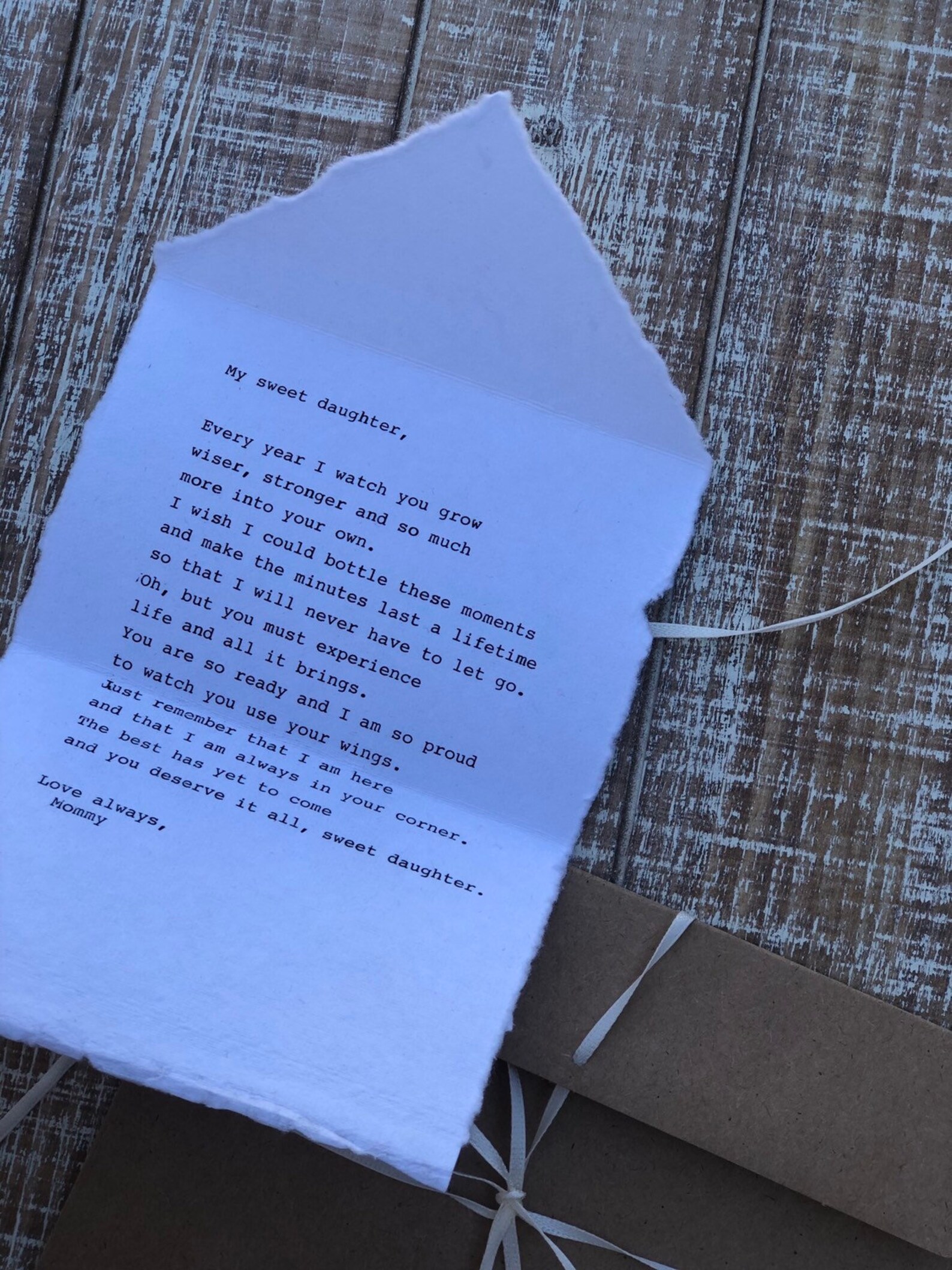 Letter to daughter Graduation gift Poem for daughter | Etsy