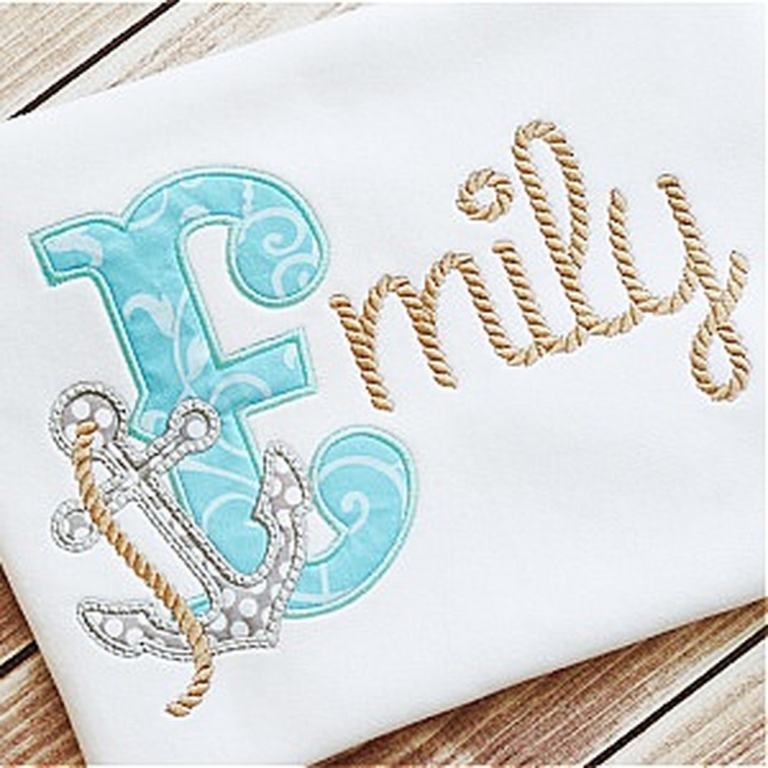 Personalized Burp Cloth, Shirt, or Onesie - Anchor and Rope - Etsy