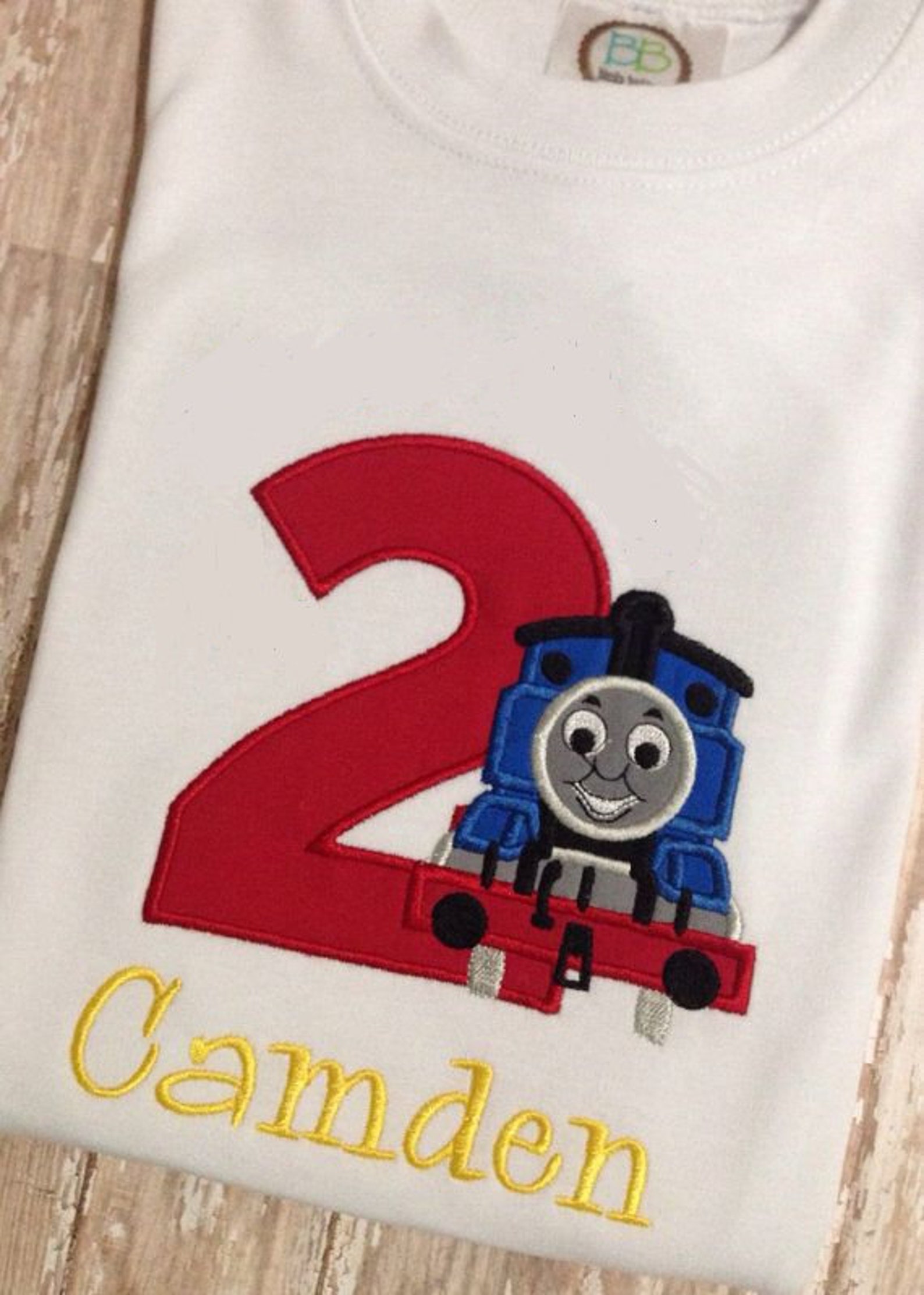 Personalized Thomas the Tank Engine Embroidery Design Birthday T-shirt ...