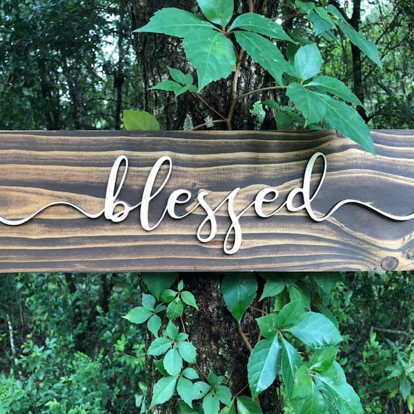 Blessed Sign - Etsy