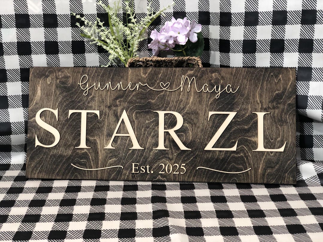 Custom Wooden Sign 3D | Personalized Wedding Gift | Wedding Present ...
