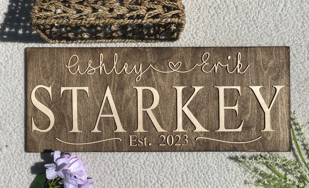 3D Custom Wooden Sign | Personalized Wedding Gift | Wedding Present ...