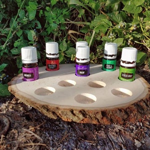 Rustic Wood Slice Essential Oil Bottle Holder - Etsy