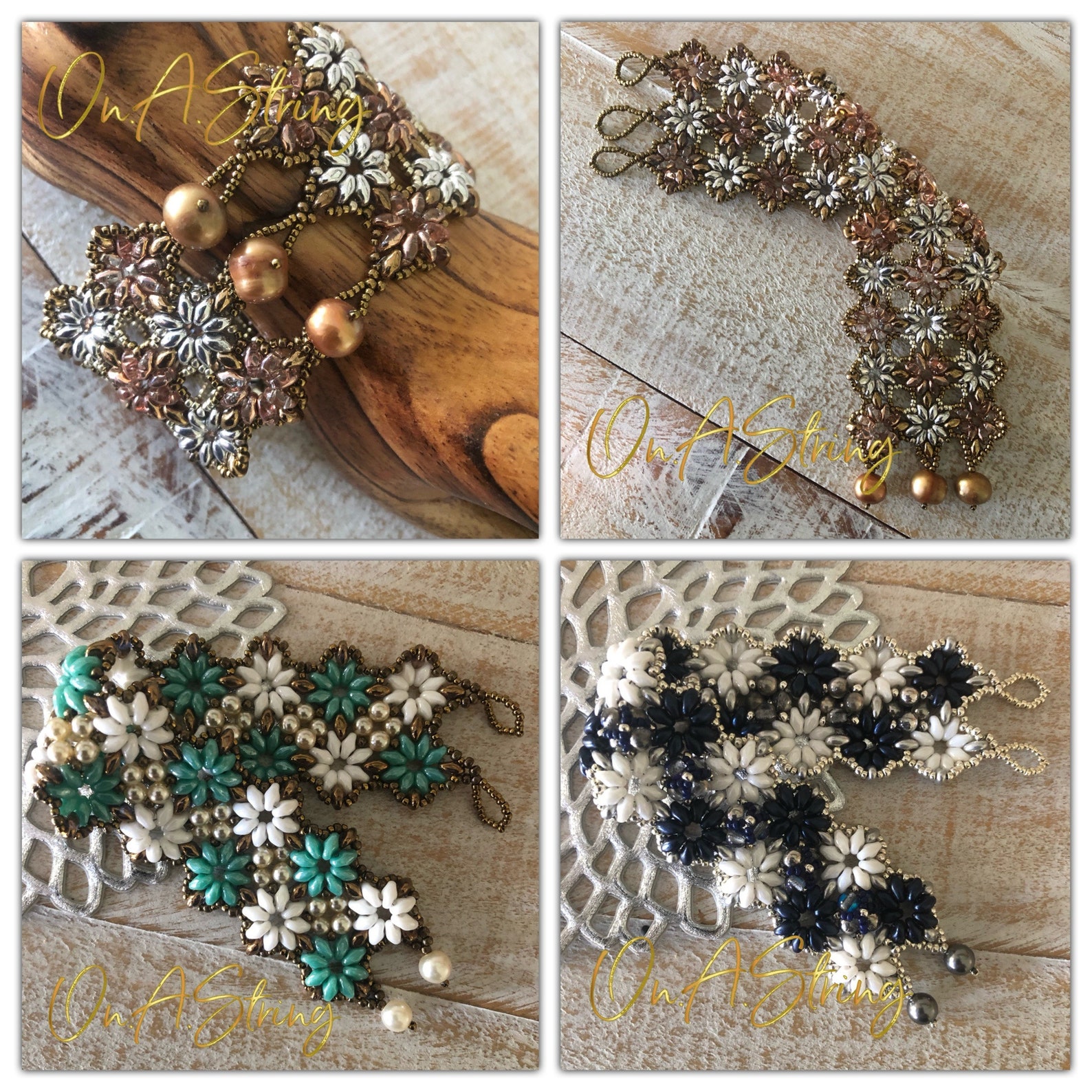 Simple Cuff Bracelet Beading Tutorial Superduo Beads and - Etsy Israel