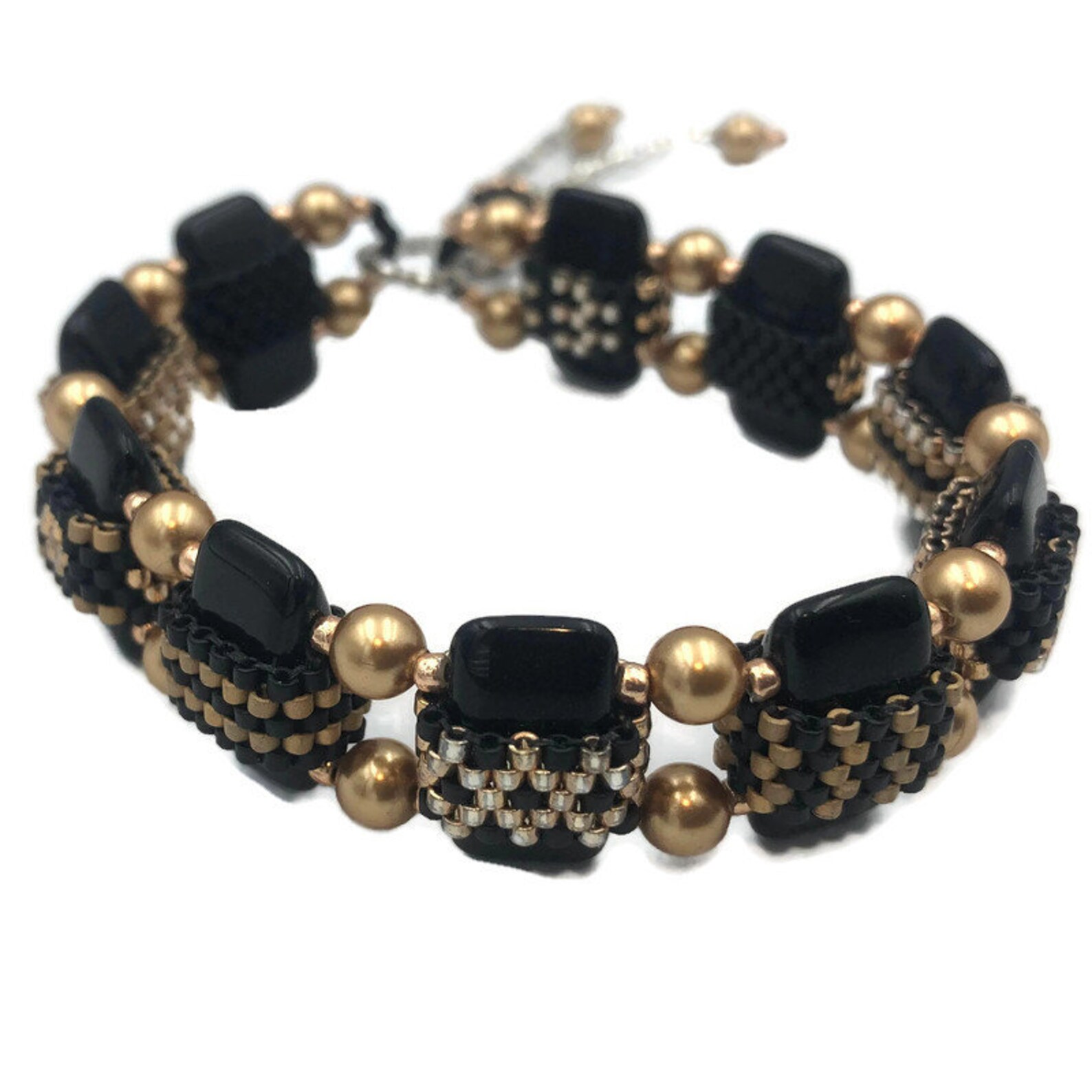 Beaded Bracelet Tutorial Carrier Bead Pattern Make Your - Etsy