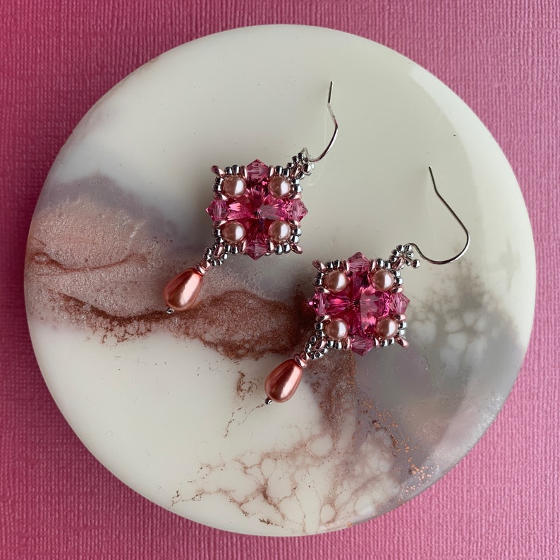 Crystal Earring Tutorial Learn to Make Earrings Pretty | Etsy