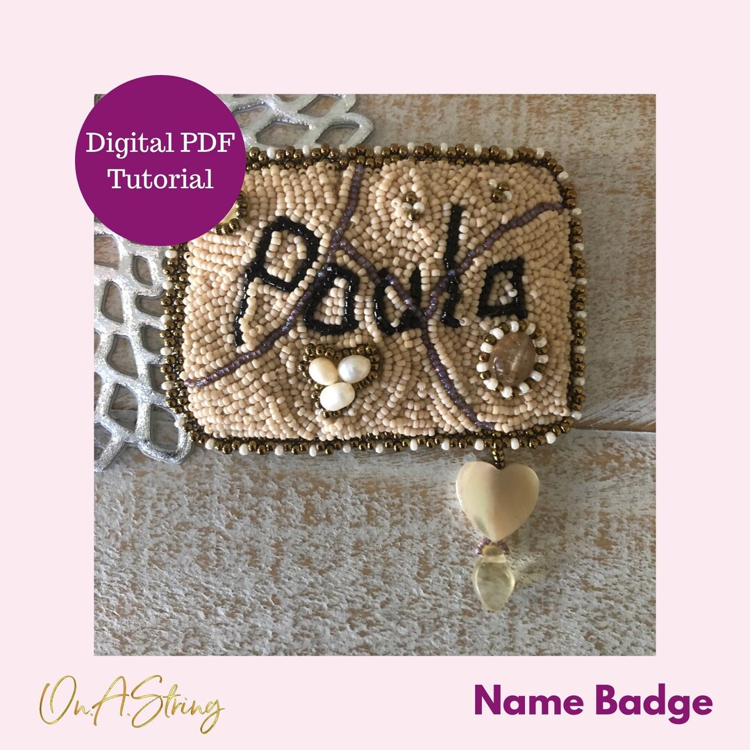 Beading Tutorial for Name Badge | Learn Bead Weaving | DIY Bead ...