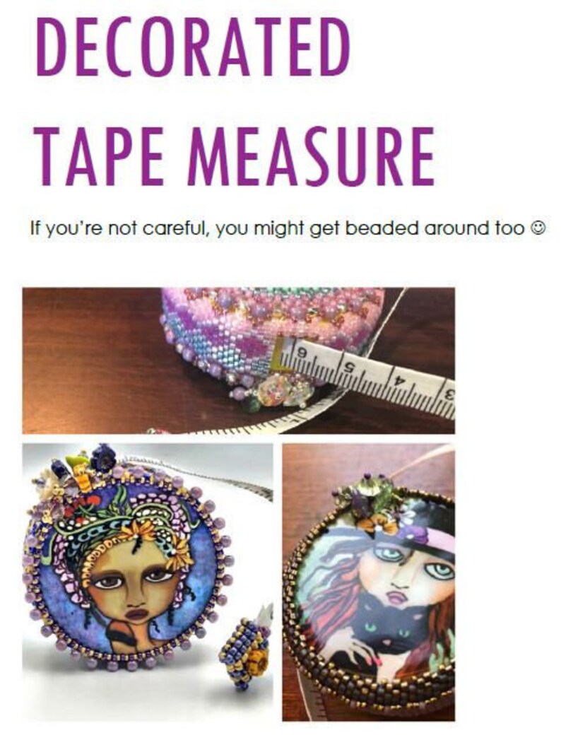 Measuring Tape Cover Beading Tutorial DIY Tape Measure - Etsy