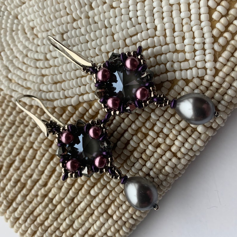 Crystal Earring Tutorial Learn to Make Earrings Pretty | Etsy