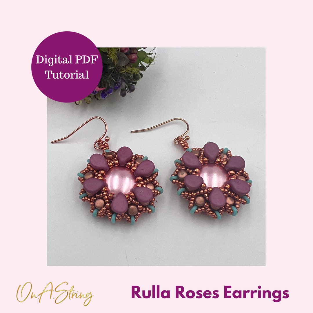 Rulla Beads Tutorial | Beading Pattern for Earrings | Bead Weaving ...