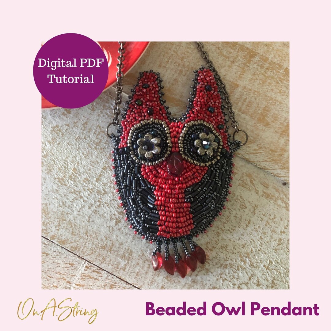 Cute Owl Beading Tutorial | Make a Beaded Brooch or Pendant | Beadwork ...