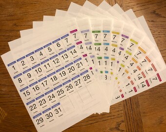 Printable 2023 Date Stickers - Etsy
