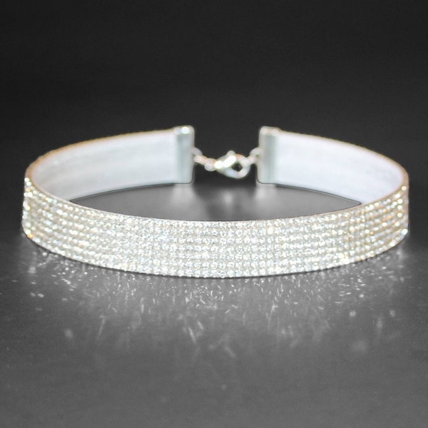 Rhinestone Choker - Etsy