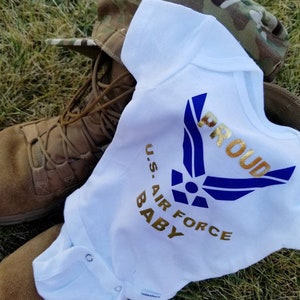 Proud Air Force Baby. Military Baby. Military Outfit. Military Baby ...