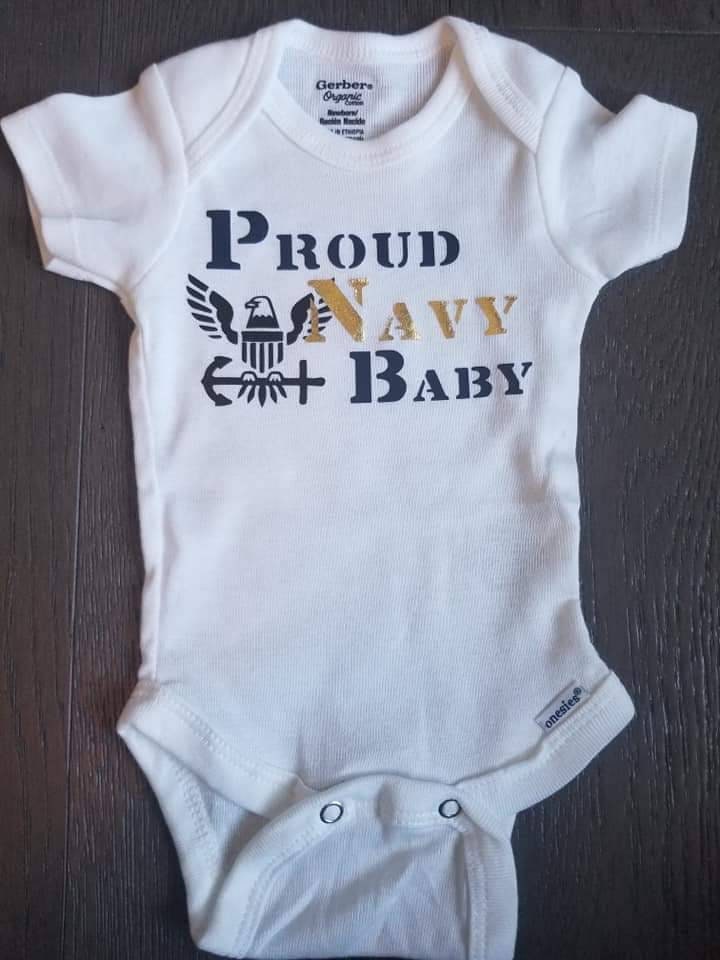 Proud Navy Baby Onesie Navy Baby Military Outfit Daddy is - Etsy