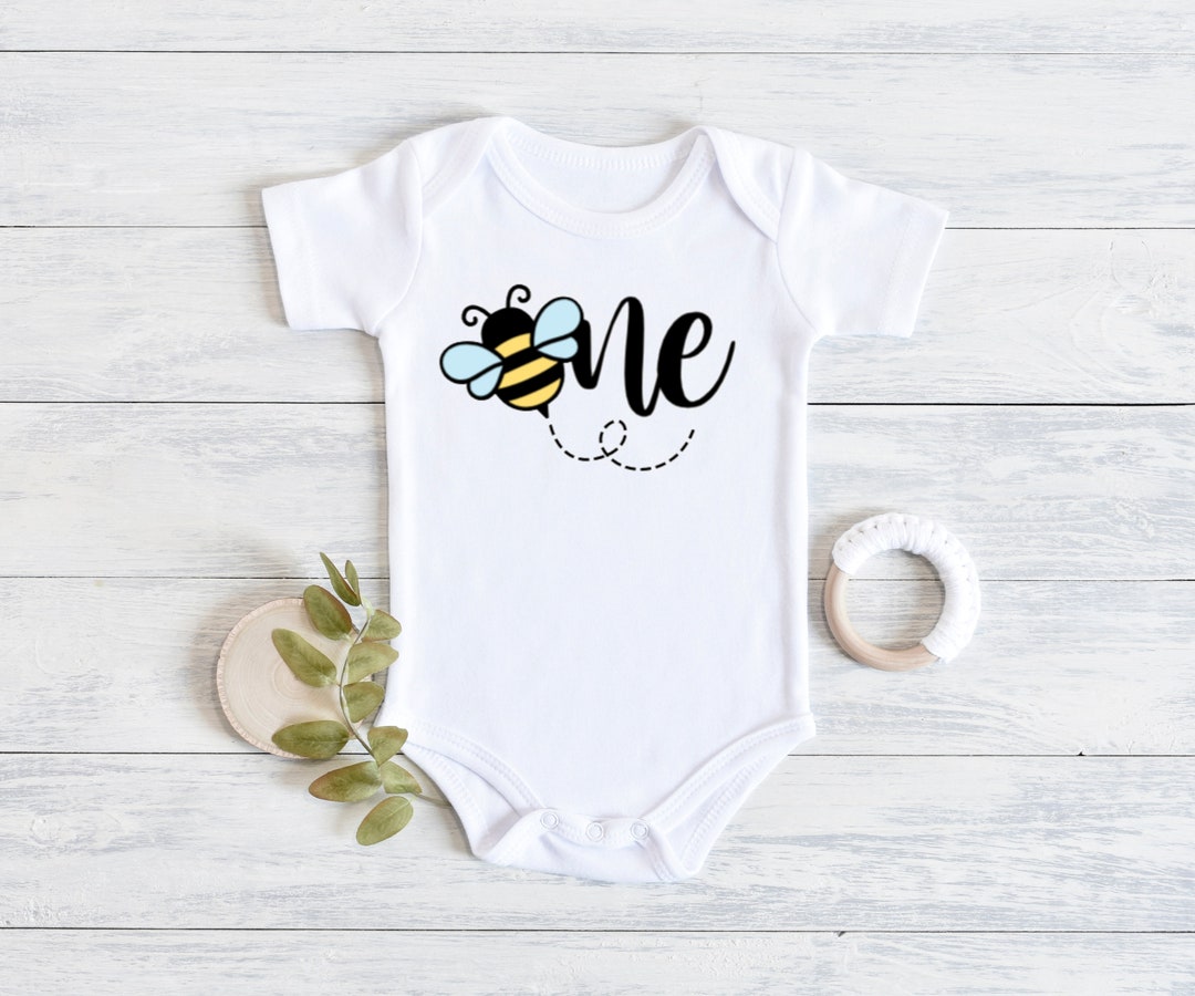 Bee One Birthday Onesie® - Bee Baby Girl Onesie® - Bee Birthday - First ...