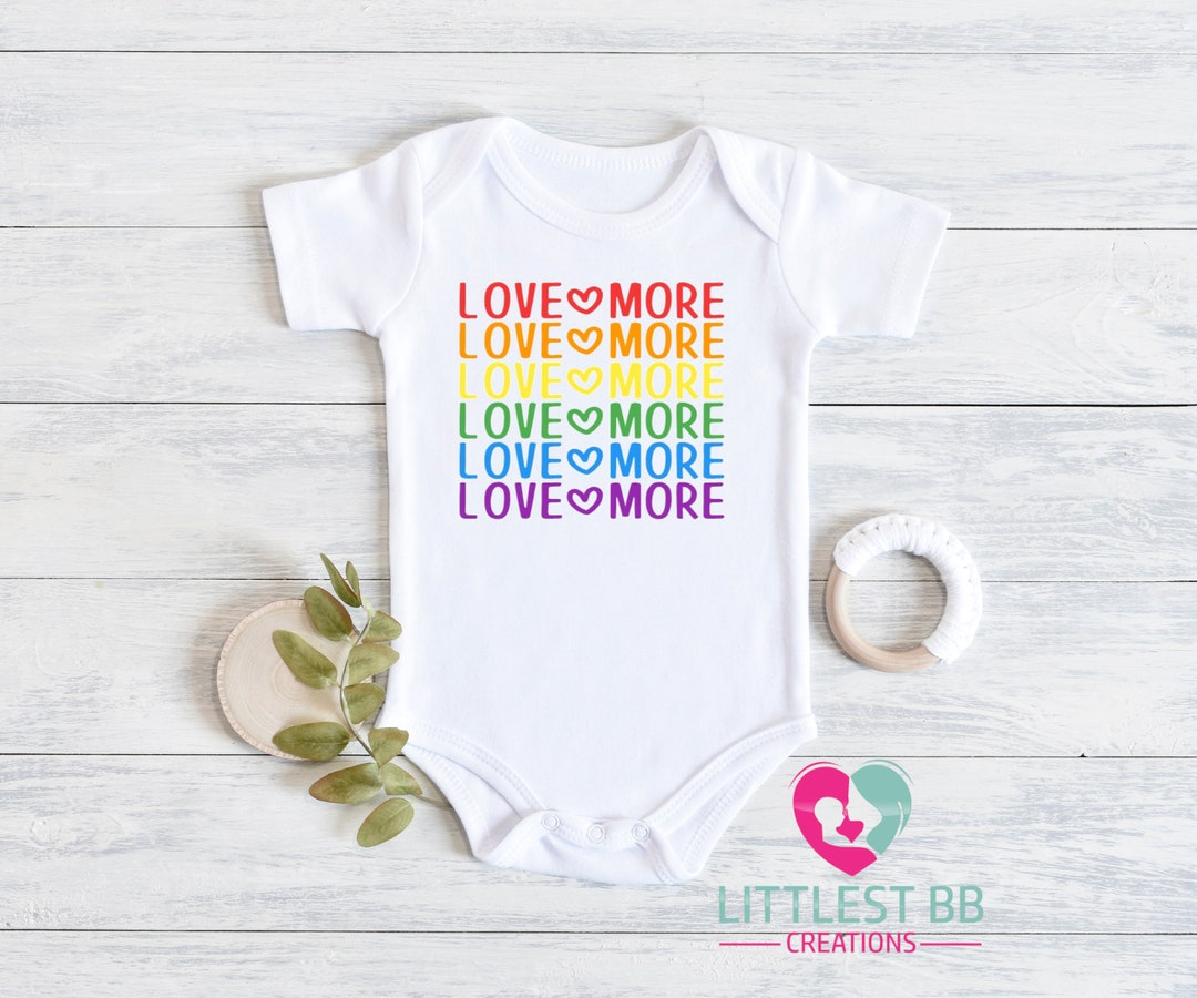 Love More Onesie® - Love Baby Onesie® - LGBT Baby Onesie® - Pride ...
