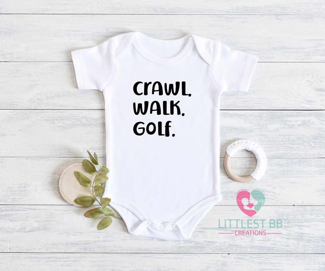 Crawl Walk Golf Onesie® - Cute Baby Onesie® - Baby Golf Onesie ...