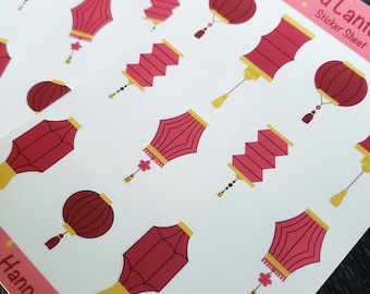 Chinese and Lunar New Year Lantern Festival Planner Stickers - Etsy