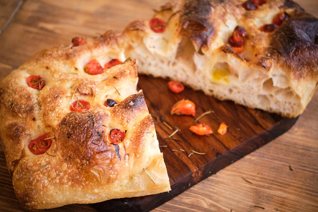 Handmade Focaccia With Pepperoni, Parmesan and Bacon! - Etsy