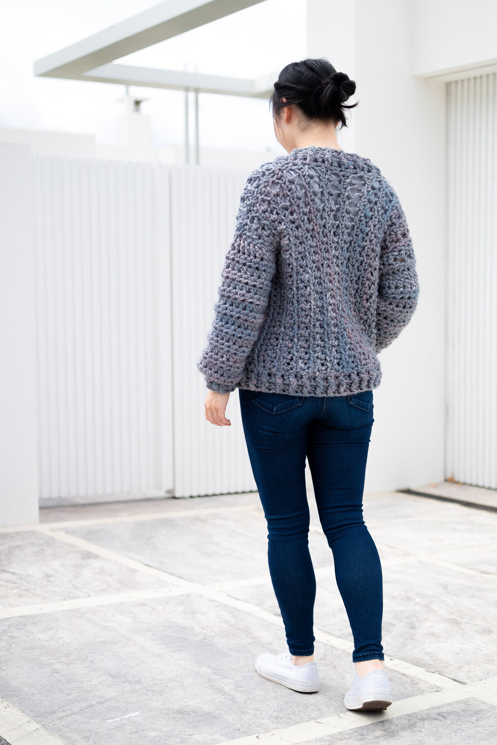 Crochet Pattern Easy Bomber Cardigan Chunky Crochet Sweater Simple ...
