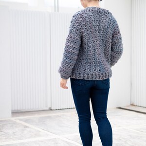 Crochet Pattern Easy Bomber Cardigan Chunky Crochet Sweater Simple ...
