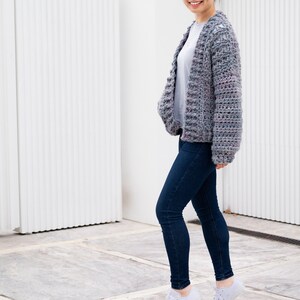 Crochet Pattern Easy Bomber Cardigan Chunky Crochet Sweater Simple ...
