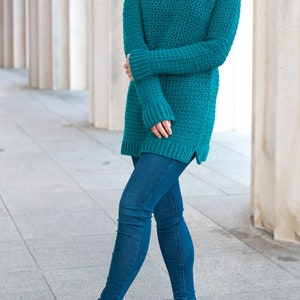 Easy Crochet Pullover Weekend Snuggle Sweater Cosy Slouchy Winter PDF ...