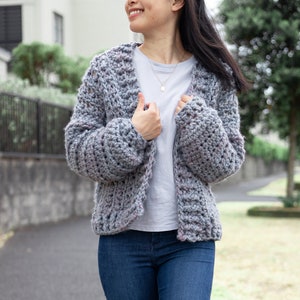 Crochet Pattern Easy Bomber Cardigan Chunky Crochet Sweater Simple ...