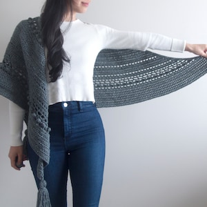 Crochet Stormborn Wrap Shawl Scarf Chunky Tassel Bobble Easy Fall ...