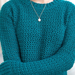 Easy Crochet Pullover Weekend Snuggle Sweater Cosy Slouchy Winter ...