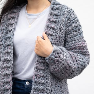 Crochet Pattern Easy Bomber Cardigan Chunky Crochet Sweater Simple ...