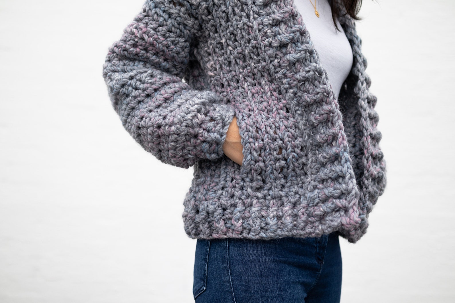 Crochet Pattern Easy Bomber Cardigan Chunky Crochet Sweater Simple ...