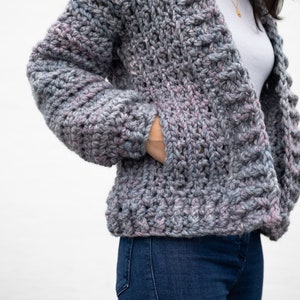 Crochet Pattern Easy Bomber Cardigan Chunky Crochet Sweater Simple ...