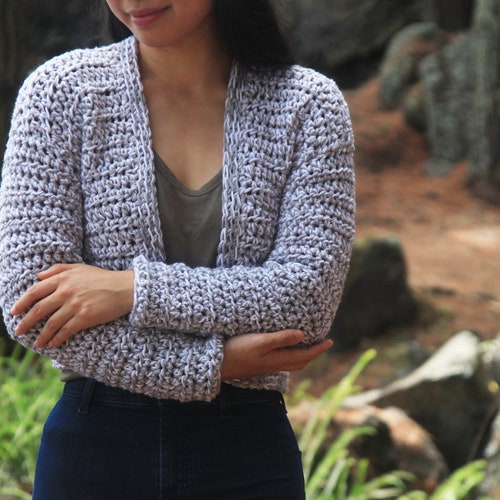 Crochet Chunky Marled Cardigan PATTERN Pdf Instant Digital - Etsy